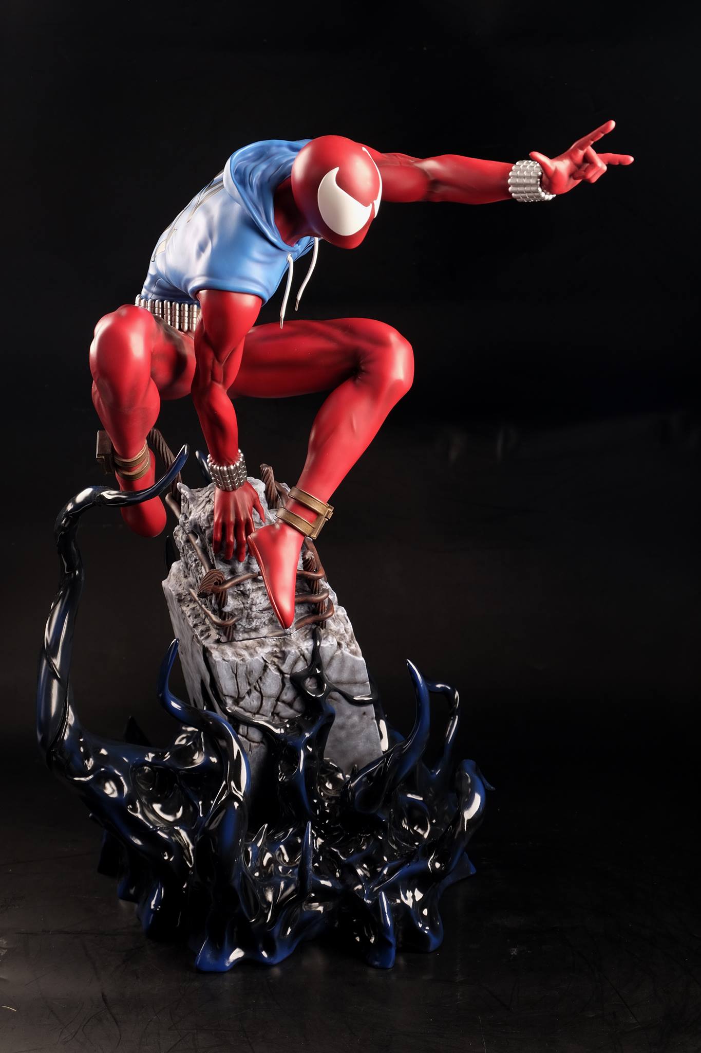 Custom Scarlet Spider – Salt&pepper – Statue Unboxing