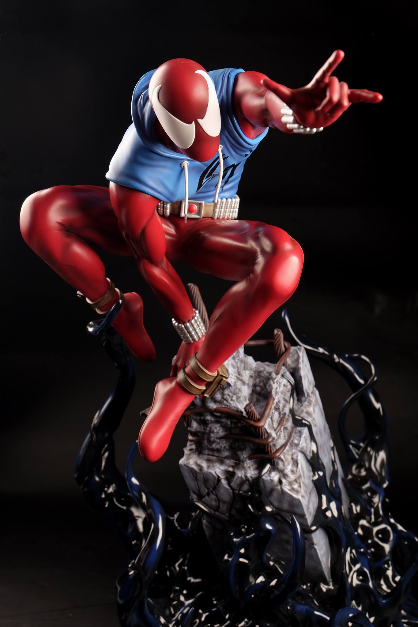 Custom Scarlet Spider – Salt&pepper – Statue Unboxing