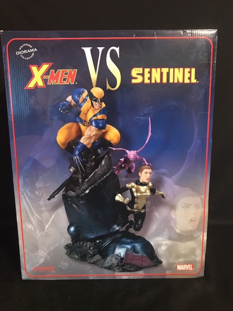 Sideshow X-Men Vs Sentinel WOLVERINE SHADOWCAT Diorama Statue – Statue ...